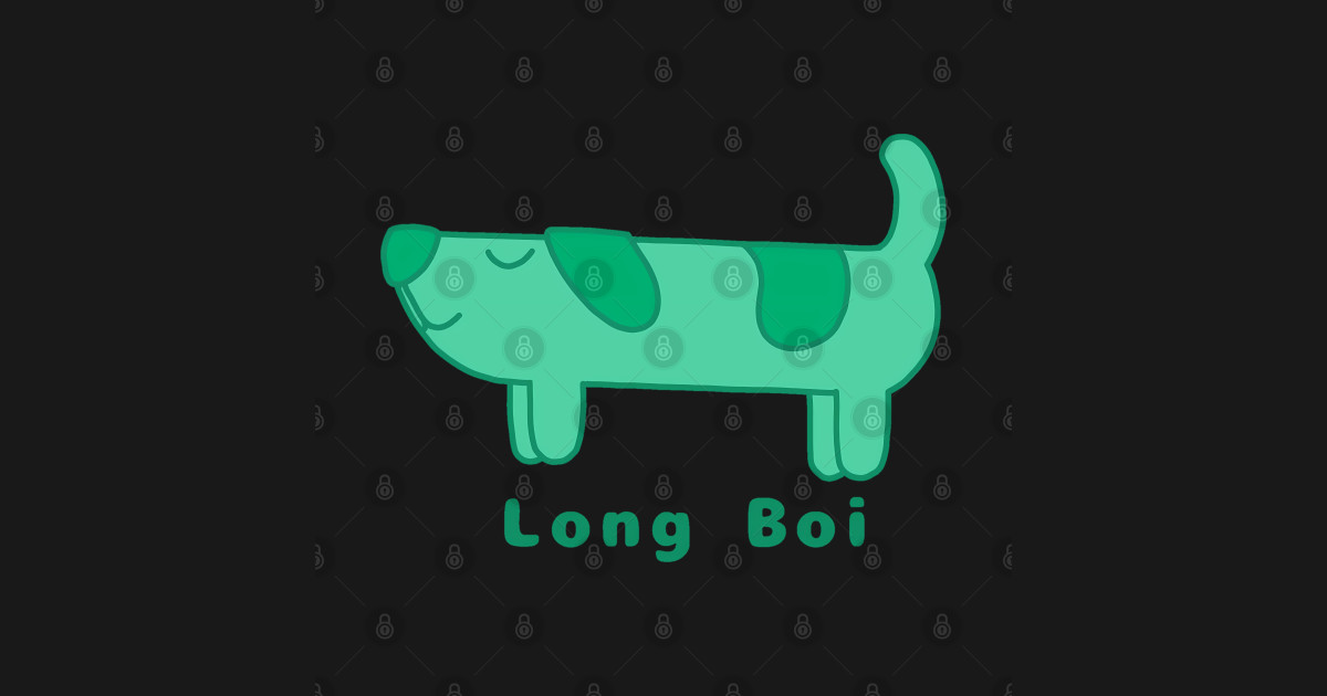 Bluey Long Dog Green - Custom Dog Art - T-Shirt | TeePublic