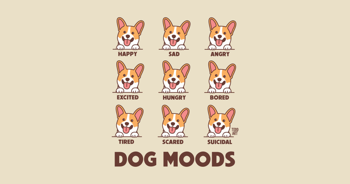 DOG MOODS - Dog - T-Shirt | TeePublic