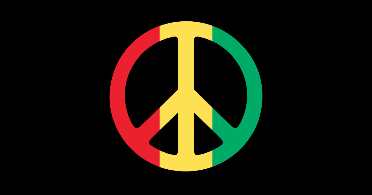 Rasta Peace - Rasta - Sticker | TeePublic