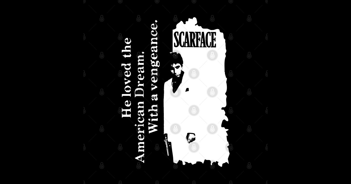 Scarface Redesigned Movie Poster - Scarface - Sticker | TeePublic