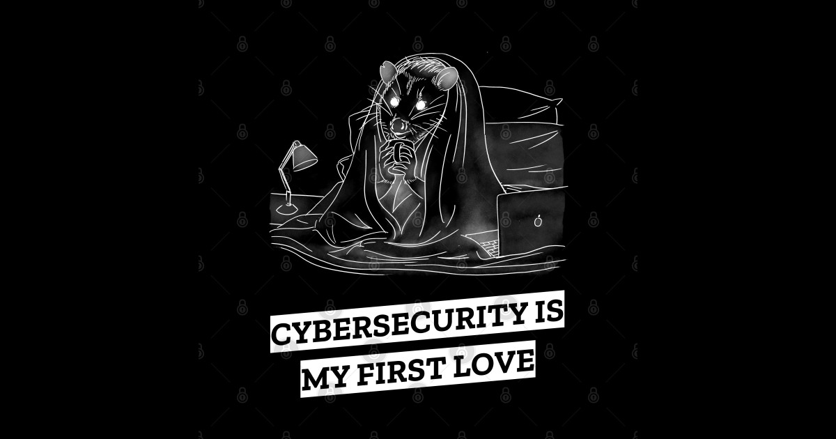 cybersecurity is my first love - Cybersecurity - Sticker | TeePublic