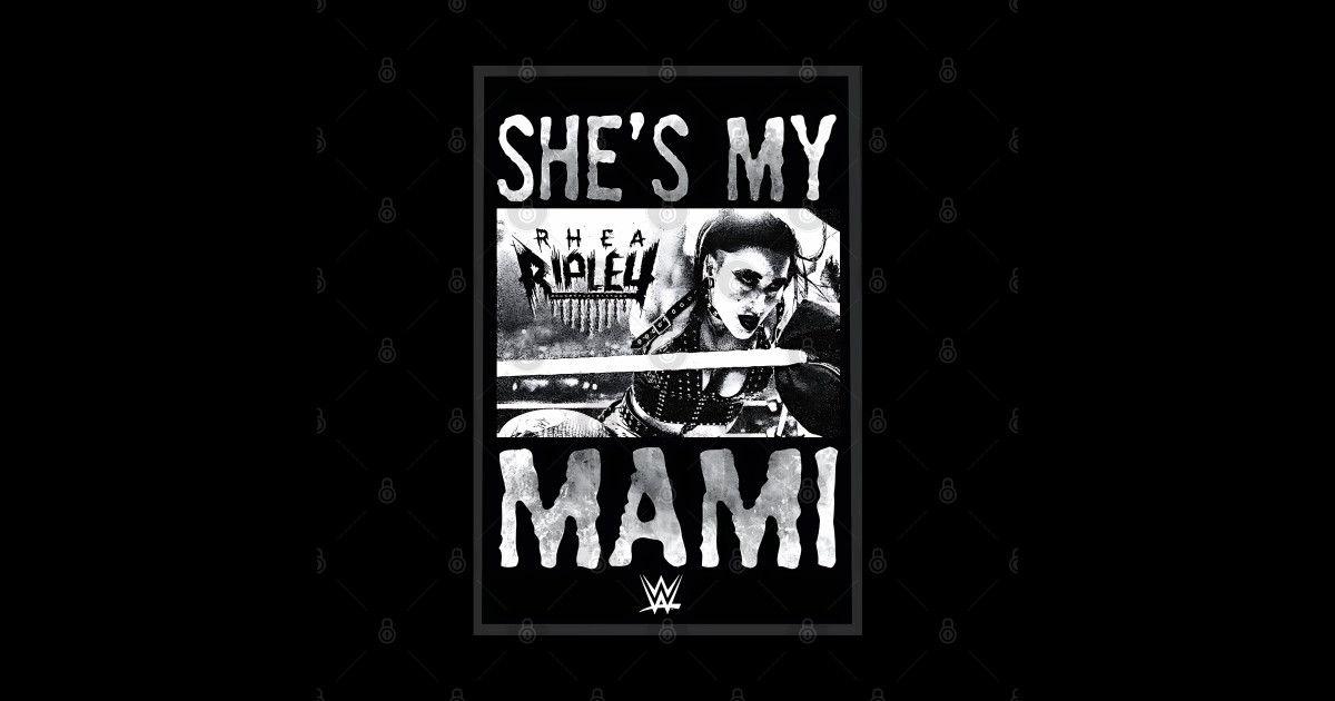 Rhea Ripley She's My Mami Pro Wrestling Design - Rhea Ripley - Sticker ...