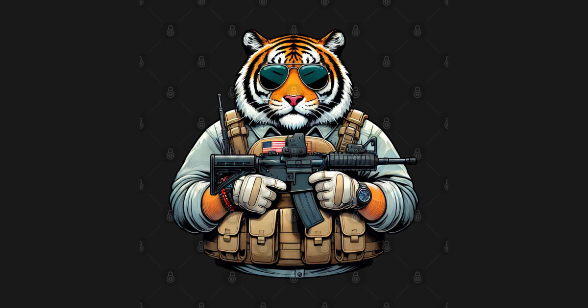 Tactical Tiger - Tiger - T-Shirt | TeePublic