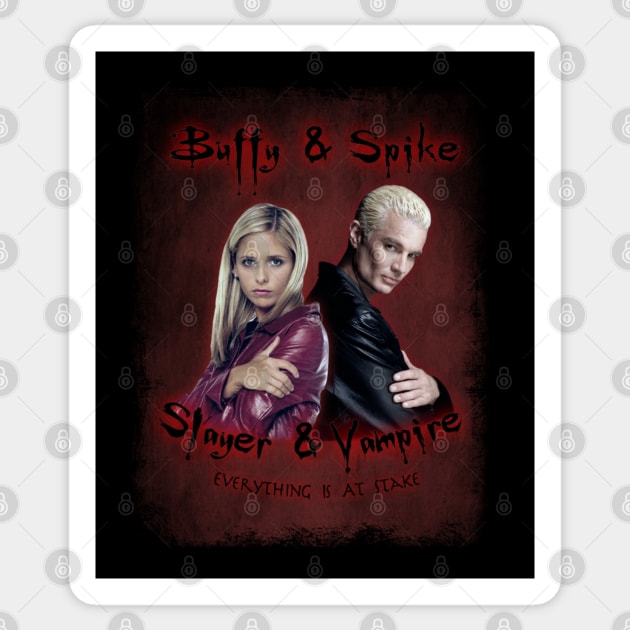 Buffy & Spike Vintage Look - Buffy - Sticker | TeePublic