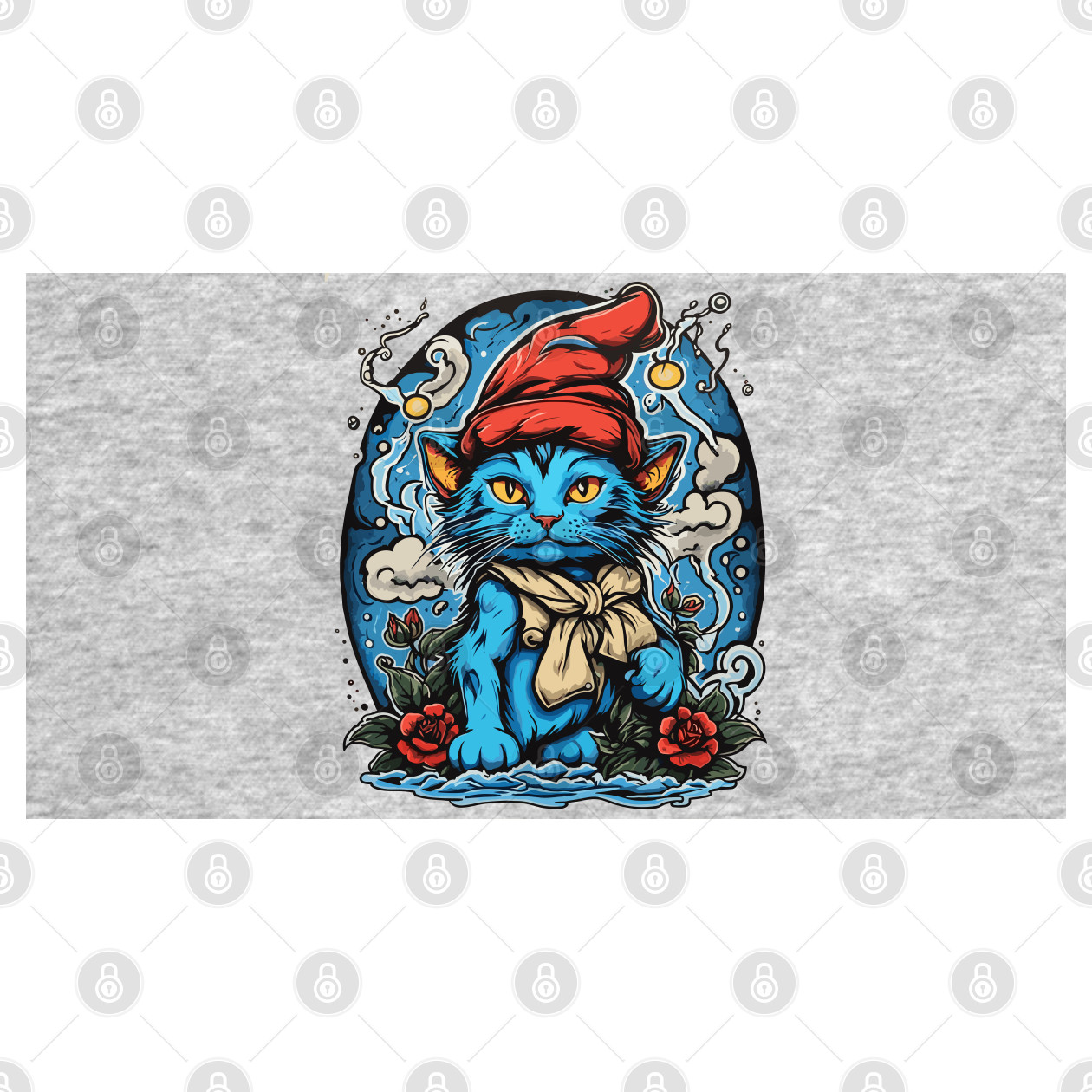Tattoo Smurf Cat - Smurf Cat - Hoodie | TeePublic