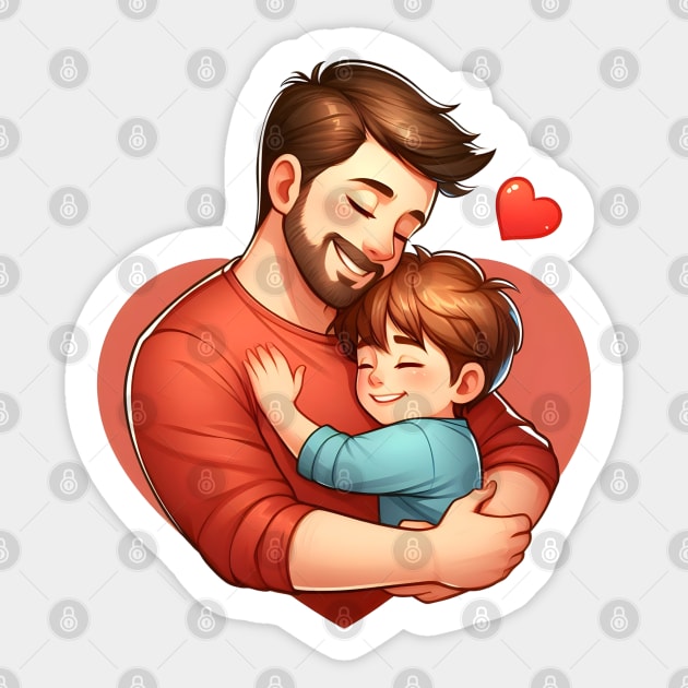 Father and Son - Happy Fathers Day - Daddy Gift - Fathers Day - Sticker ...