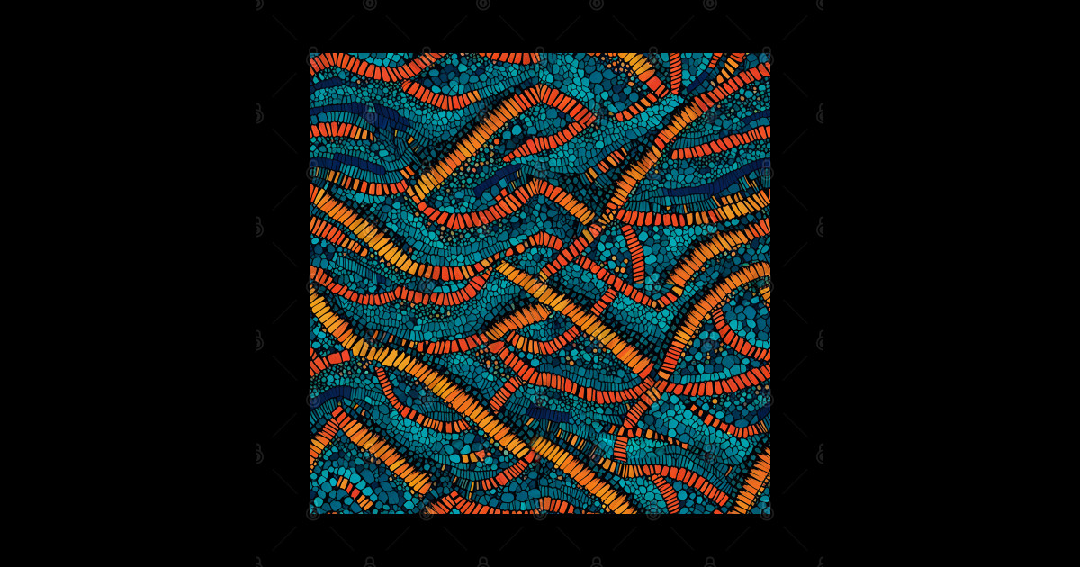 Earthworm Fabric Pattern - Fabric Pattern - Sticker | TeePublic