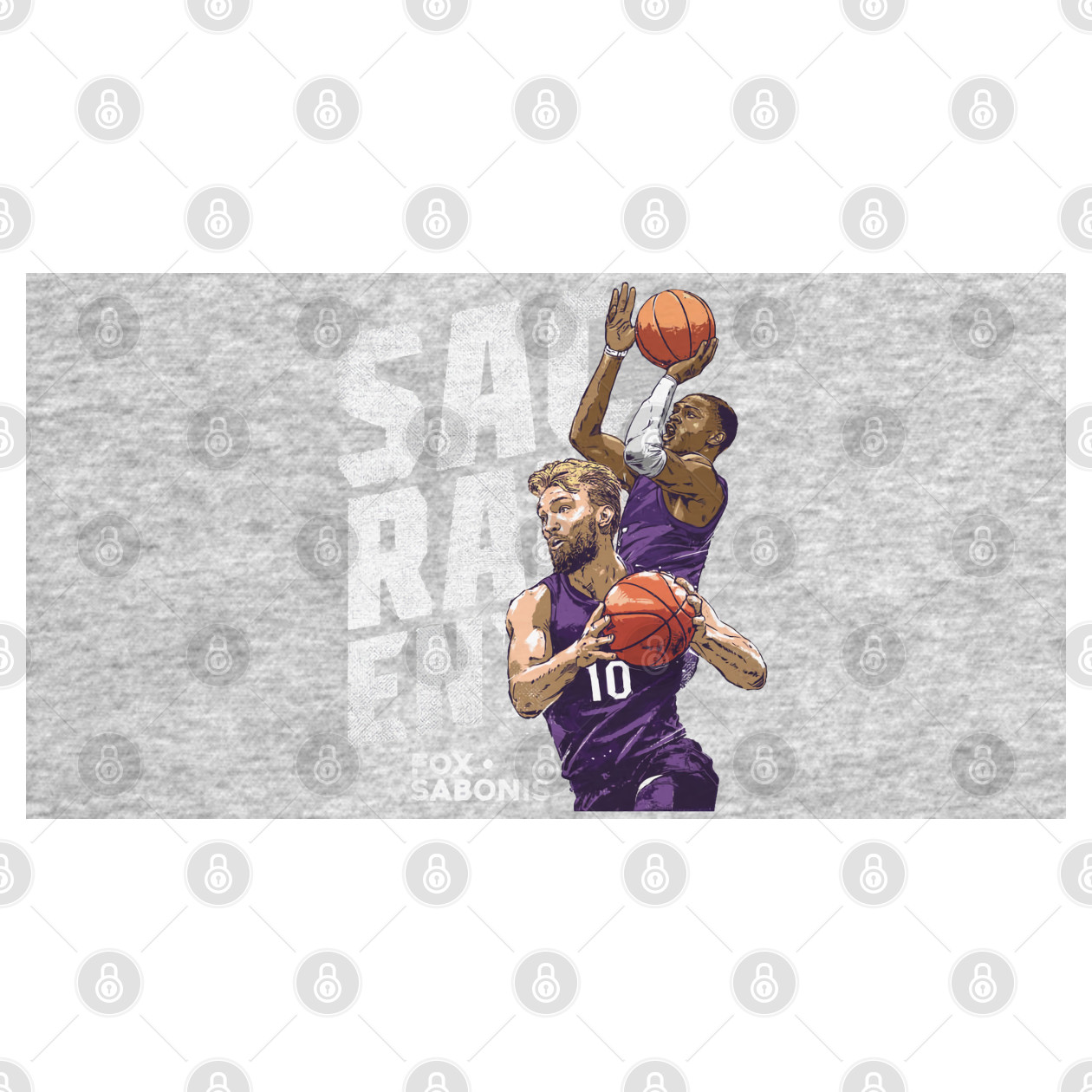 Domantas Sabonis & De'Aaron Fox Sacramento Duo - Domantas Sabonis - T ...