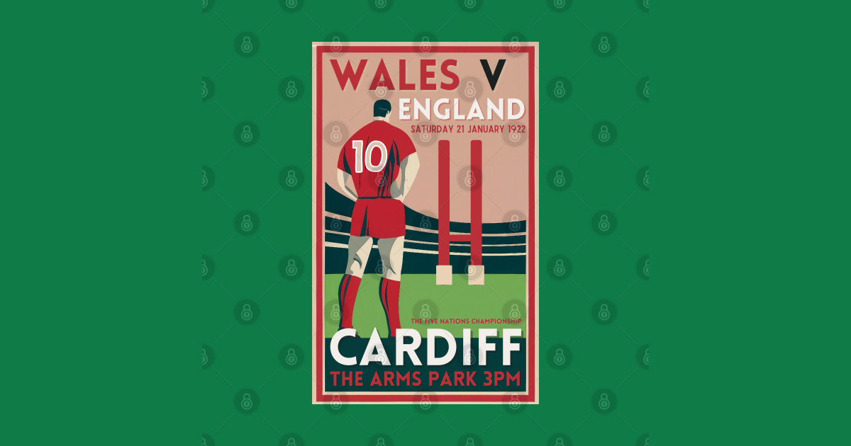 Vintage Welsh Rugby Union Poster - Welsh Rugby - T-Shirt | TeePublic
