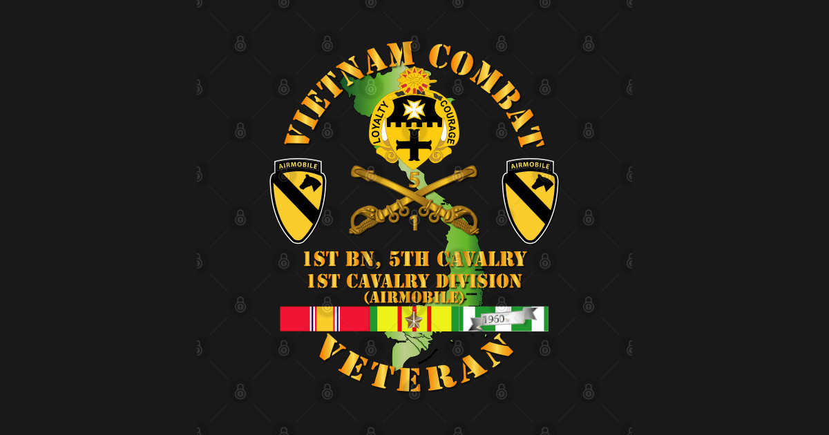 Vietnam Combat Cavalry Veteran w 1st Bn 5th Cav DUI - 1st Cav Div ...