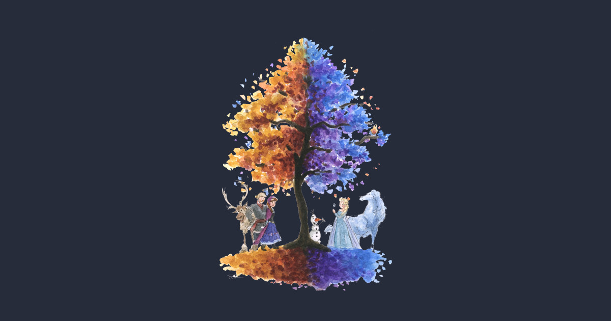 Frozen Double Tree - Frozen 2 - Hoodie | TeePublic