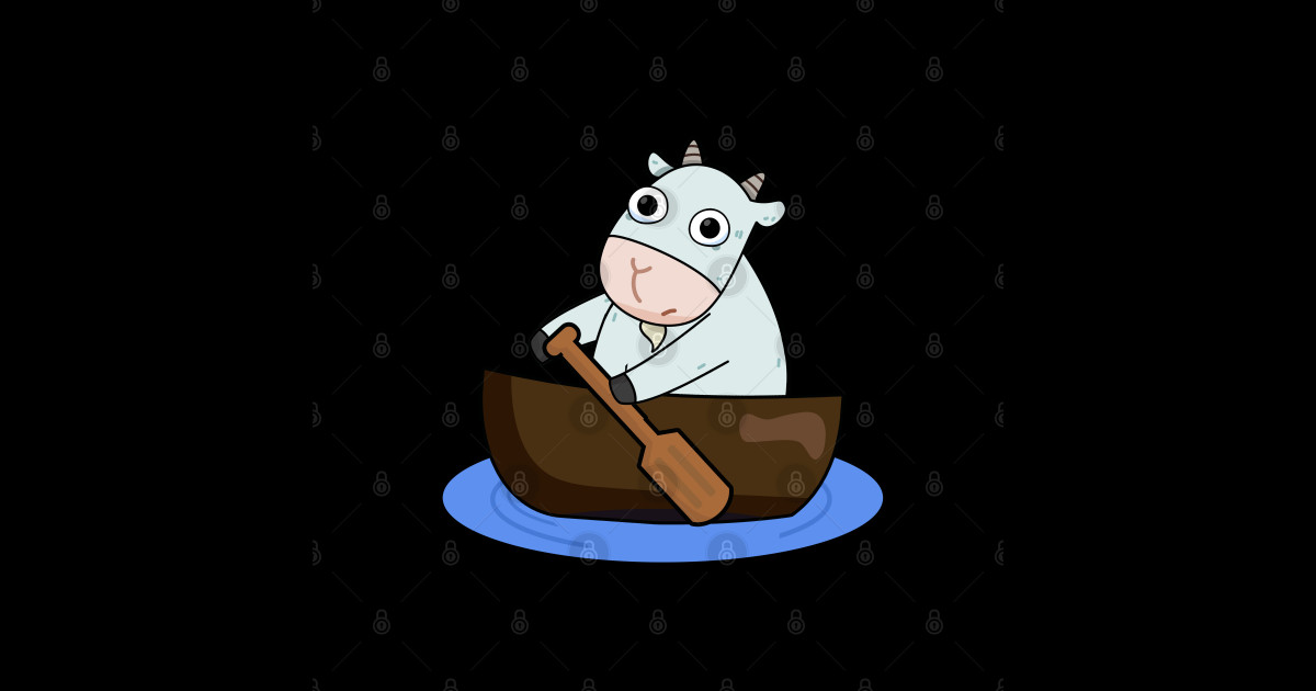 Row Row Row Your Goat Cute Animal Pun - Goat Pun - Magnet | TeePublic