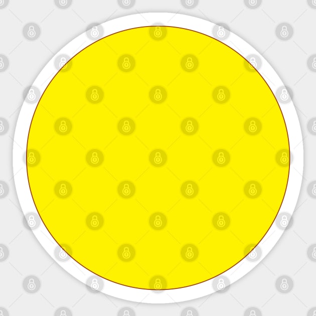 Yellow sun circle on black background - Sun - Sticker | TeePublic