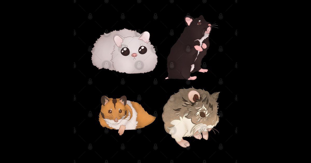 Hammy Hamster Syrian and Drawf Sticker Pack - Animals - Sticker | TeePublic