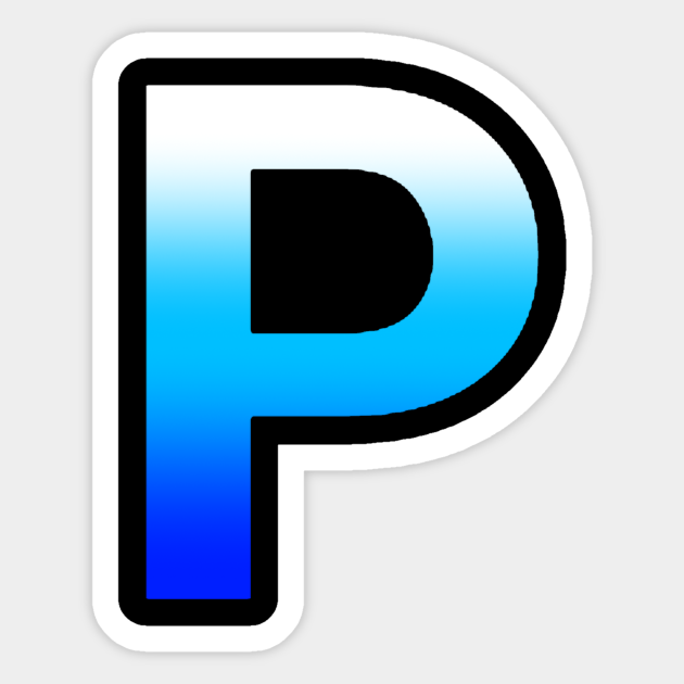 Blue Letter P - Blue - Sticker | TeePublic