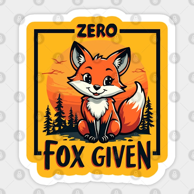 Zero Fox Given Design - Fox - Sticker | TeePublic