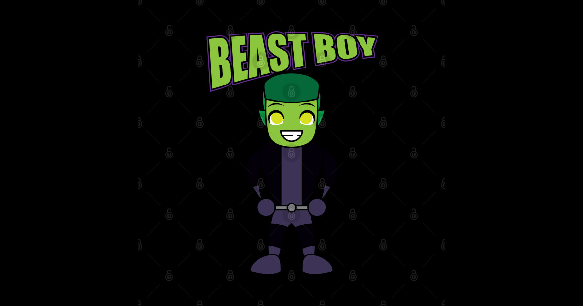 Tooniefied Beast Boy - Superhero - Sticker | TeePublic