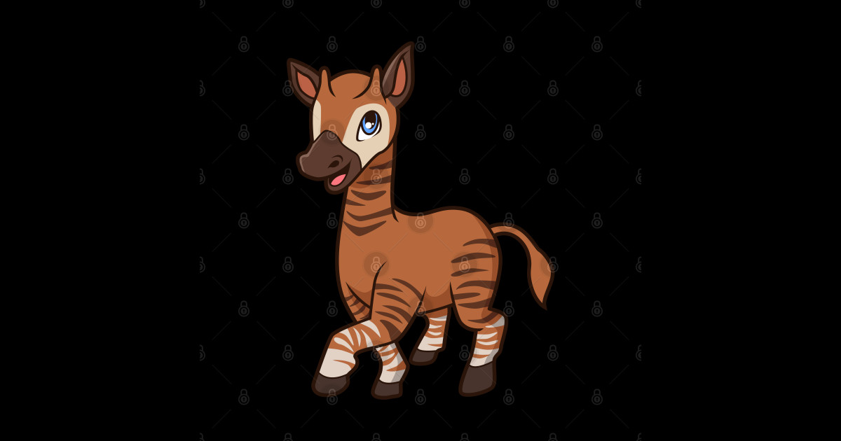 Kawaii Okapi - Kawaii Okapi - Sticker | TeePublic