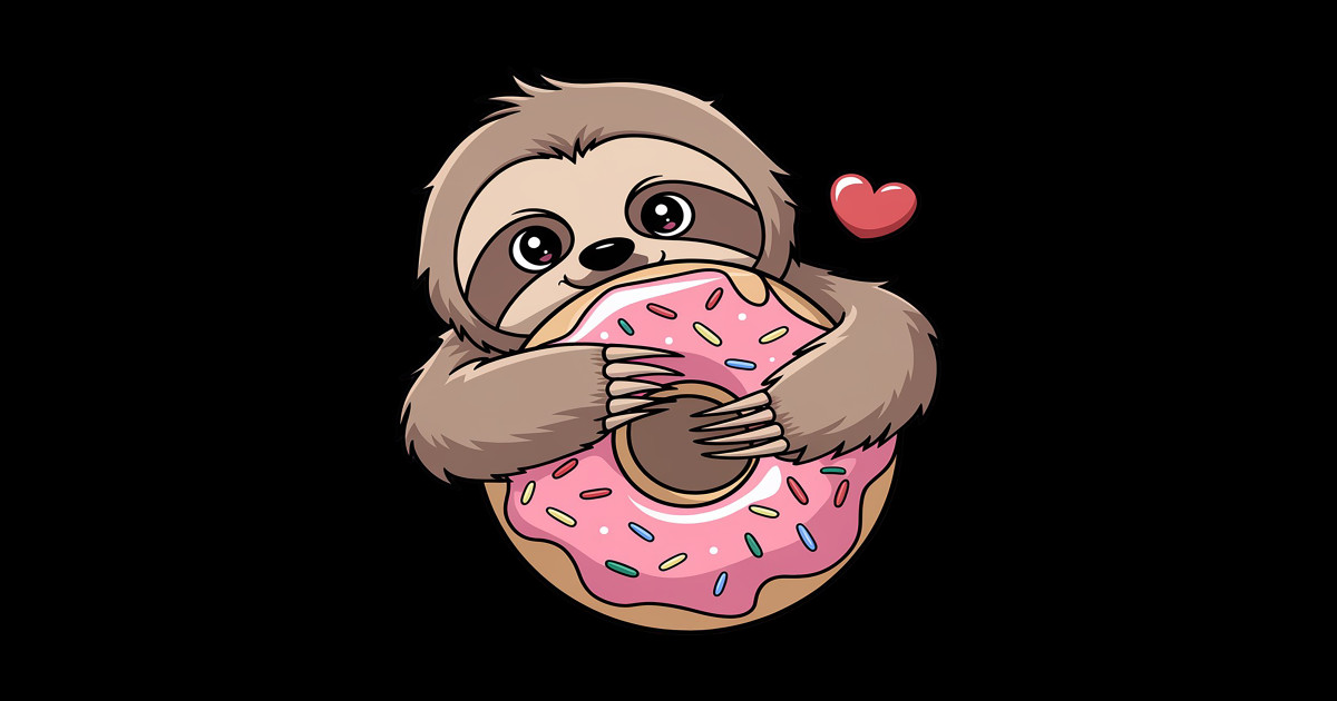 Cute Sloth On Donut Happy Donut Day 2025 National - Cute Sloth On Donut ...