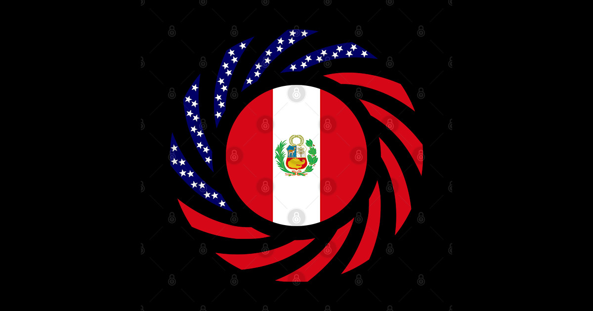 Peruvian American Multinational Patriot Flag Series - Peruvian American ...