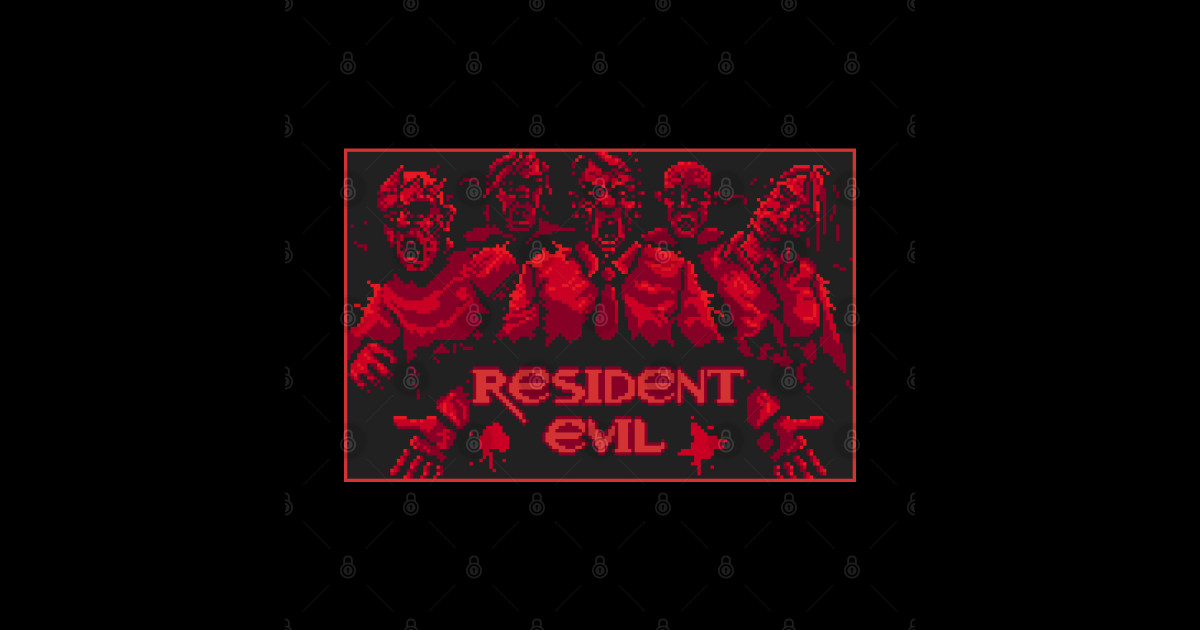 Resident Evil Pixel Art - Resident Evil - Sticker | TeePublic