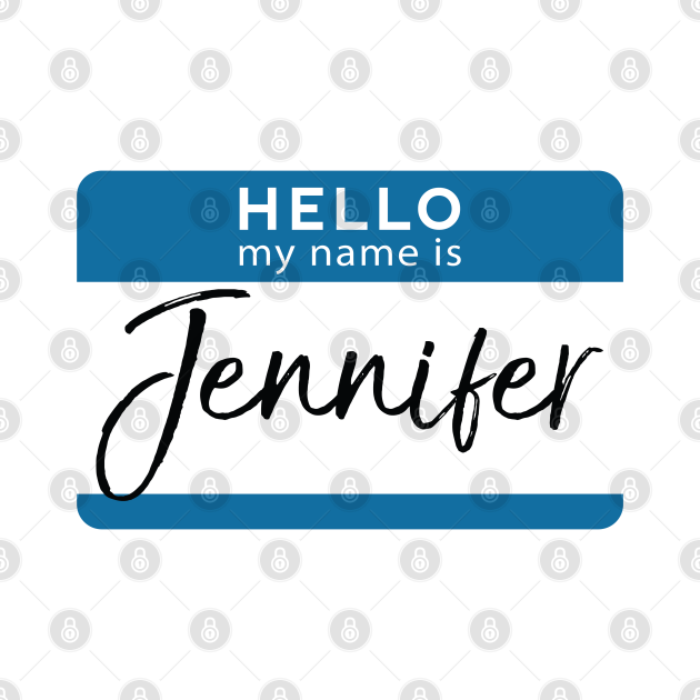 Jennifer Personalized Name Tag Woman Girl First Last Name Birthday ...