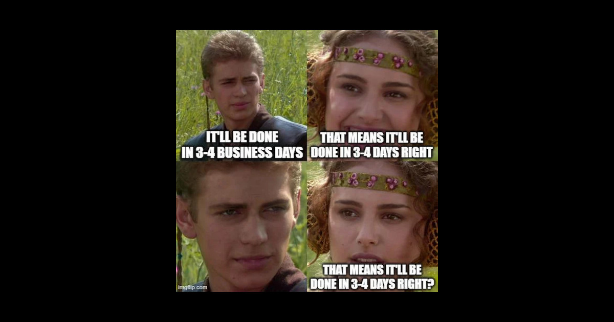 3-4 Business Days Confusion: Task Completion Meme - Meme - Sticker ...