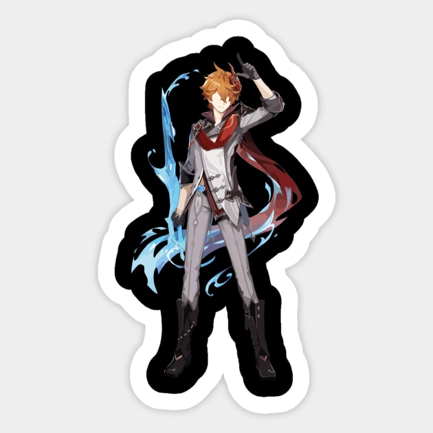 Genshin Impact Tartaglia - Genshin Impact - Sticker | TeePublic