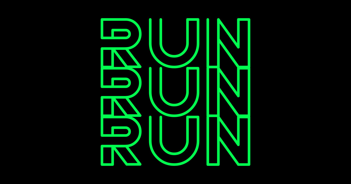 Run.Running mode setup. - Running - Sticker | TeePublic