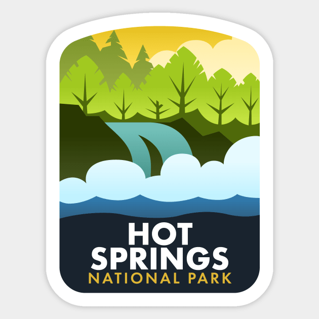 Hot Springs National Park - Hot Springs National Park - Sticker | TeePublic