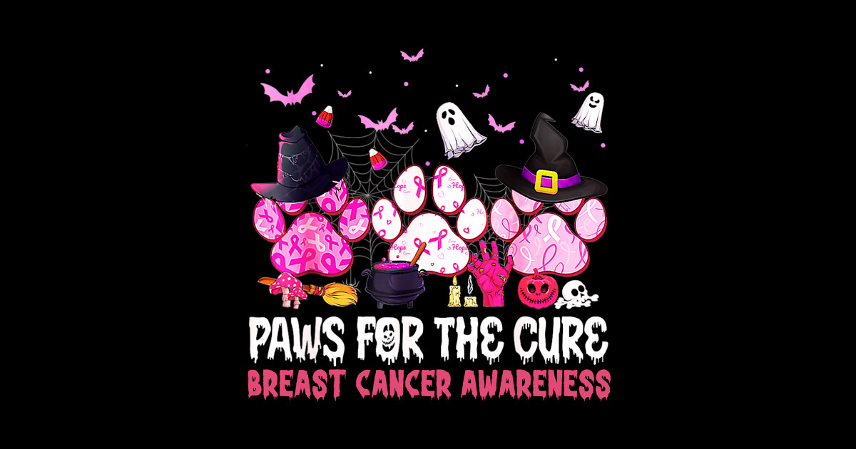 Paws For The Cure Pink Ribbon Breast Cancer Awareness - Breast Cancer ...