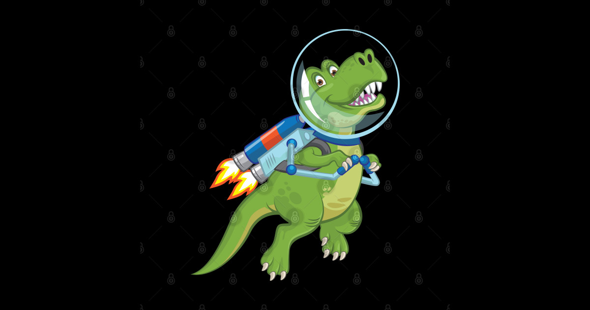 Jetpack Dino - Dinosaur Lover - Sticker | TeePublic