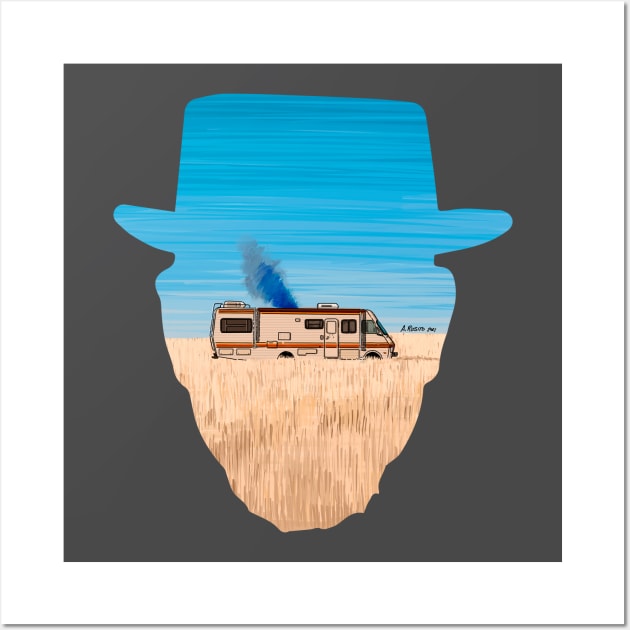 Breaking Bad RV Scene Illustration Heisenberg Silhouette - Breaking Bad ...