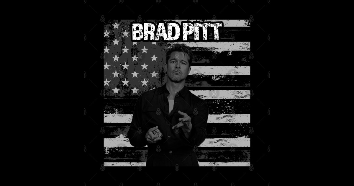 Brad Pitt / Movies Style - Brad Pitt - Sticker | TeePublic