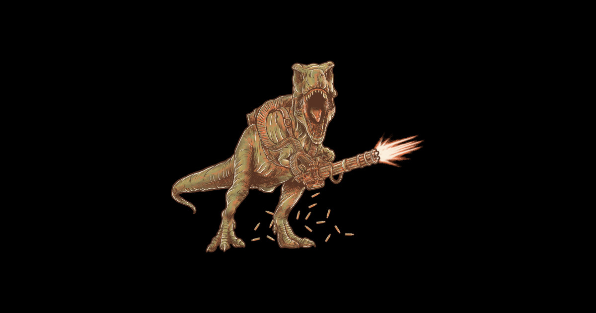 M134 T-rex - T Rex Gun - Posters and Art Prints | TeePublic