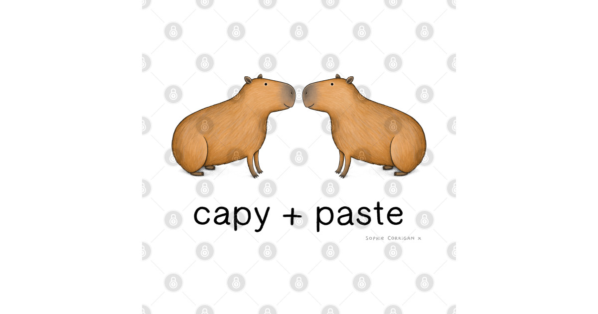 Capy + Paste - Capybara - T-Shirt | TeePublic
