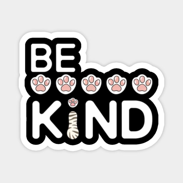 Be Kind ASL Sign Language with Cat Paws - Be Kind Kids - Magnet | TeePublic