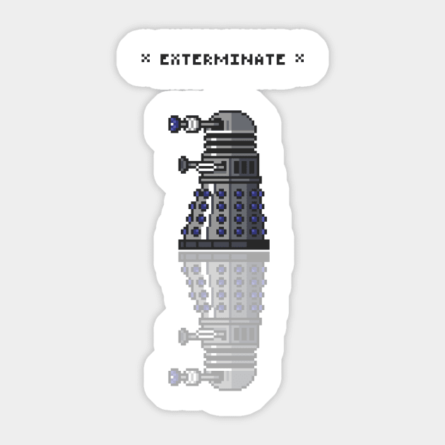 8-Bit Dalek - Dalek - Sticker | TeePublic
