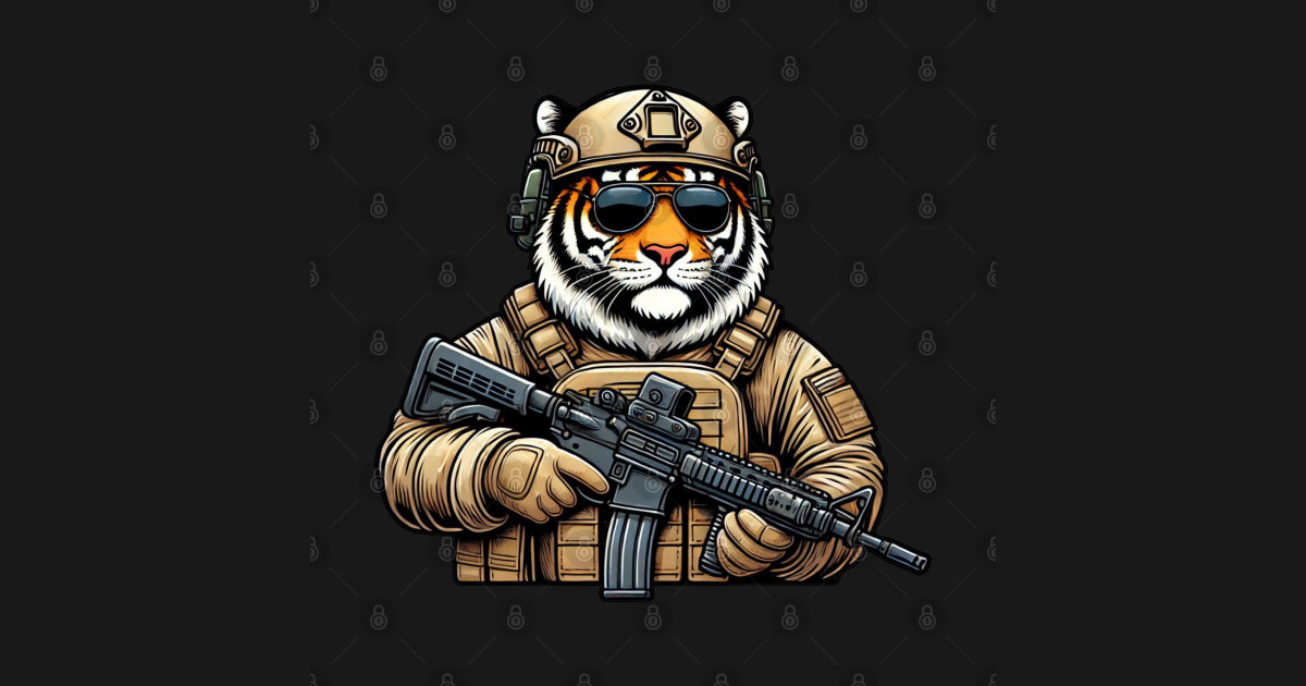 Tactical Tiger - Tiger - T-Shirt | TeePublic