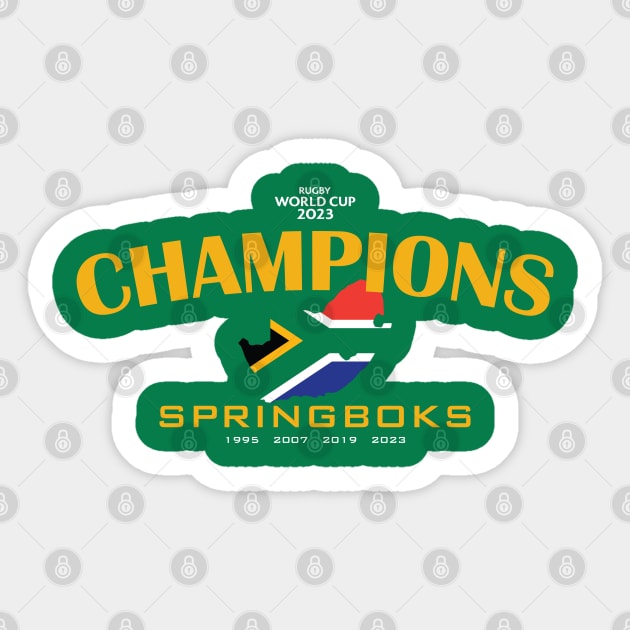 Rugby World Cup Champions 2023 - Springboks - Springboks - Sticker ...