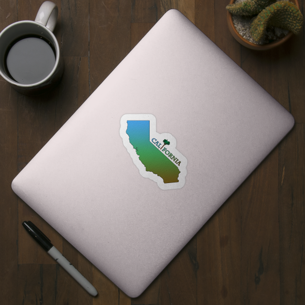 California State Outline - California - Sticker | TeePublic