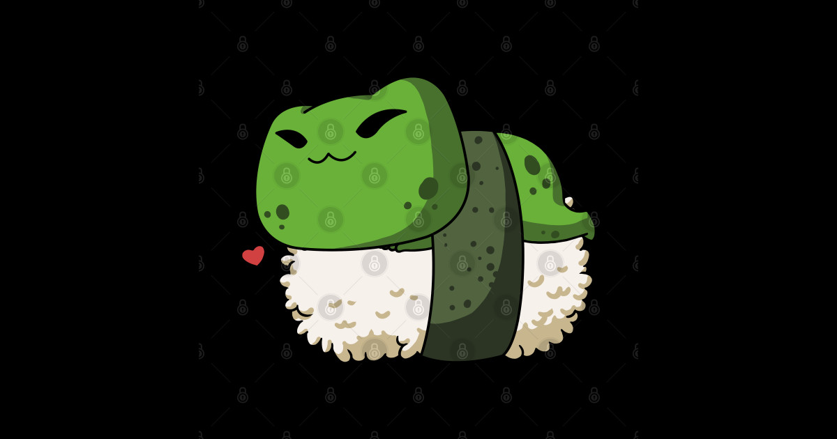 Kawaii Anime Frog Japanese Food Lover Manga Sushi - Frog Sushi Life ...