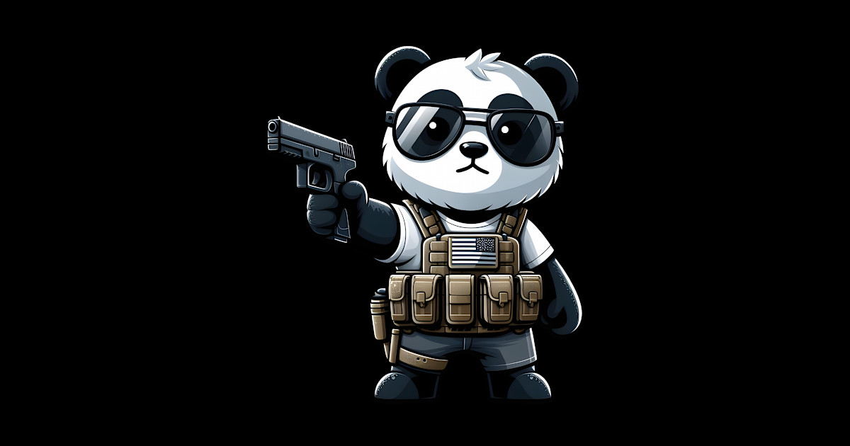 Tactical Panda - Panda - Sticker | TeePublic