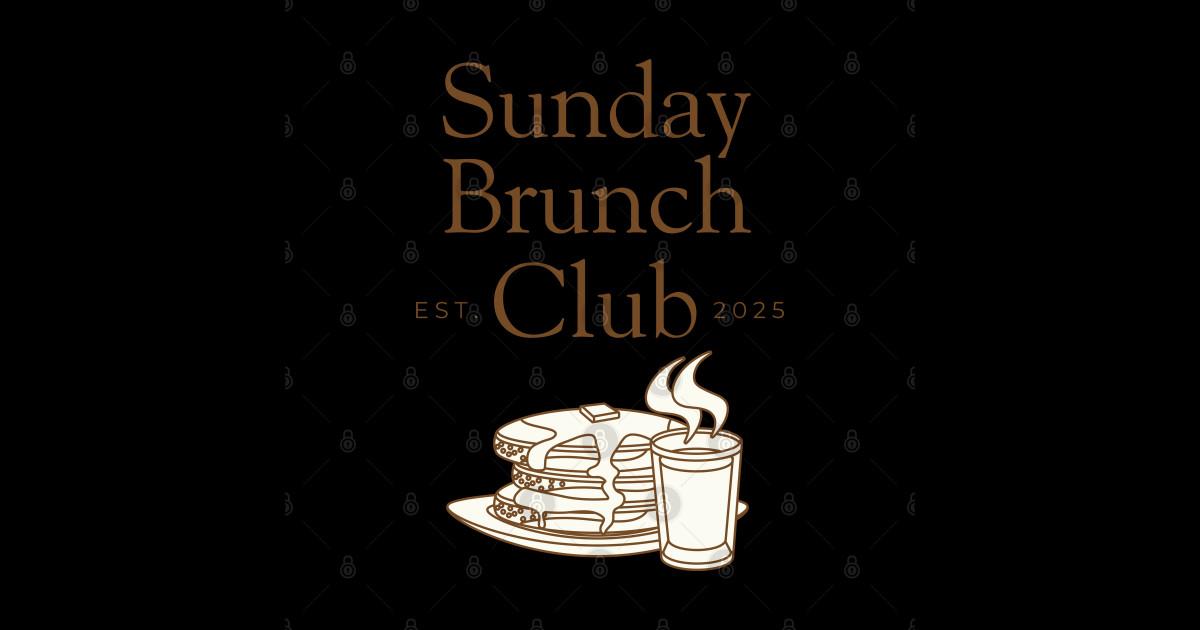 Sunday brunch club - Brunch - Sticker | TeePublic