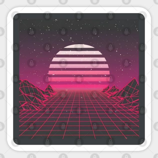 Synthwave sun - Synthwave Sun - Sticker | TeePublic
