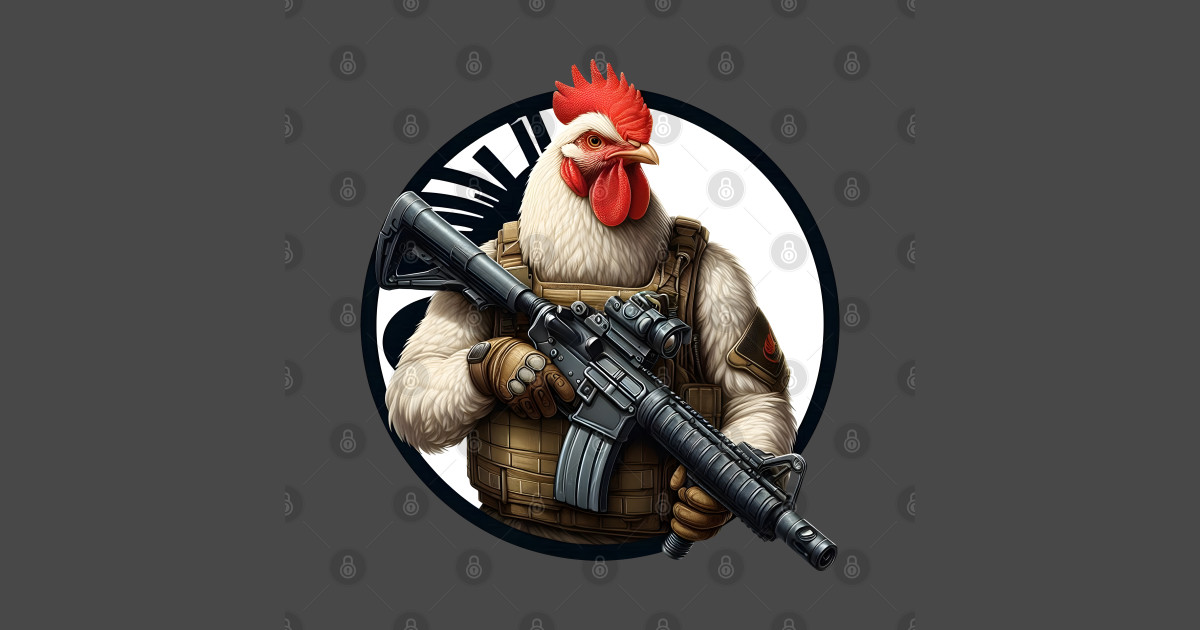 Tactical chicken - Chicken - T-Shirt | TeePublic