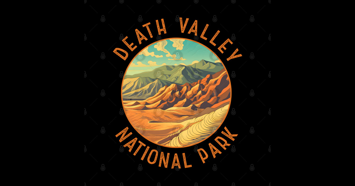 Death Valley National Park Illustration Distressed Circle - Death ...