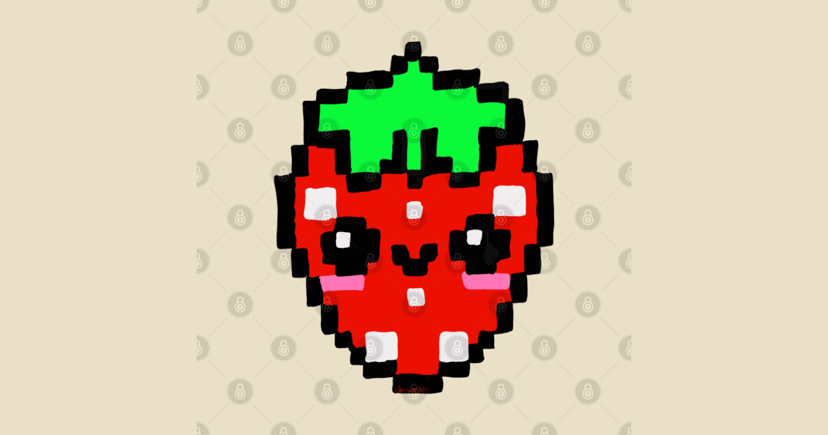 You're Berry Cute - Pixel Art - Pillow | TeePublic