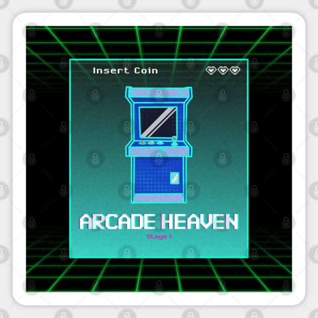 Arcade Heaven 80s Retro Design - Arcade 80s - Sticker | TeePublic