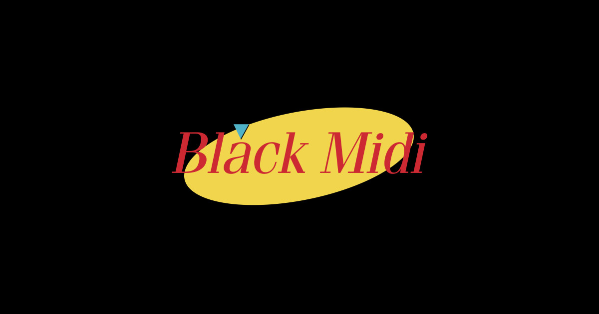 80s Retro Style // Black Midi // Ducter - Black Midi - Sticker | TeePublic
